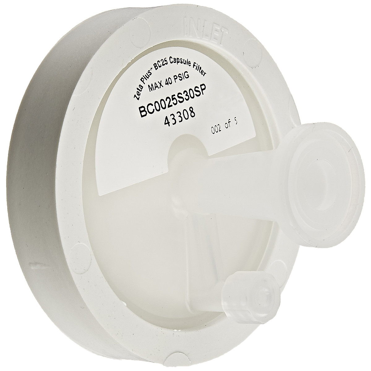 Zeta Plus BC Series Capsule with SP Series Filter Media, 30SP Grade, Luer Connections, 25 cm Squared Depth (Case of 4)