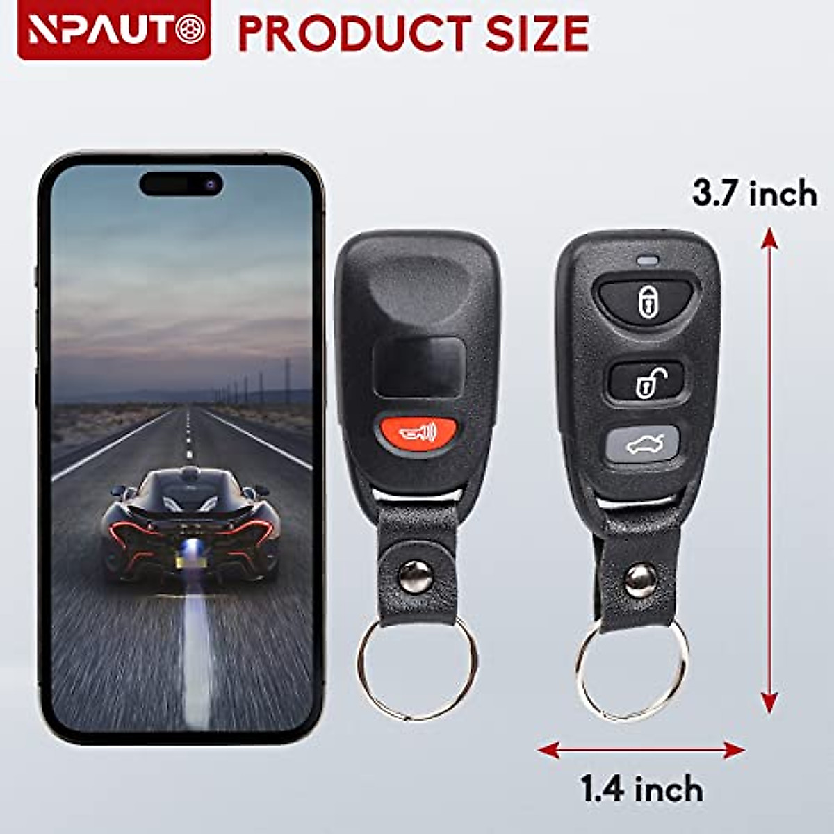 NPAUTO Key Fob Replacement for Hyundai Sonata 2011 2012 2013 2014 2015 Keyless Entry Remote Control Car Key Fobs (OSLOKA-950T, 4 Button, 1Pcs)