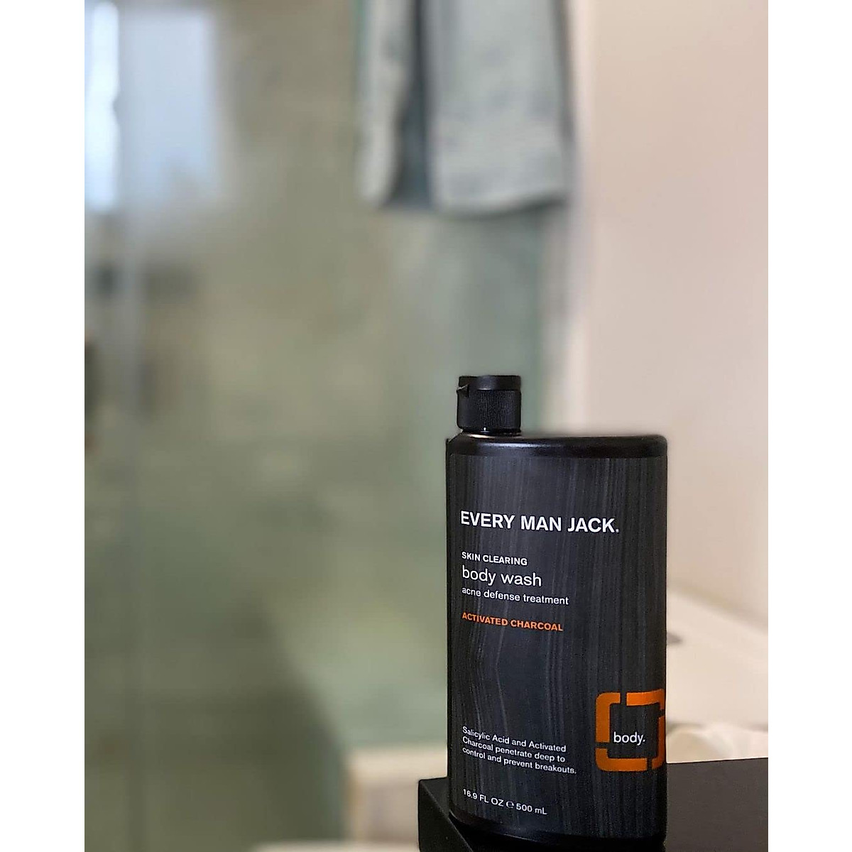 Every Man Jack Hydrating Body Wash for all skin types - Naturally Derived Ingredients - Cleanse, Nourish, and Hydrate Skin -Paraben Free, Phthalate Free, Dye Free-24oz - 2pack (Activated Charcoal)