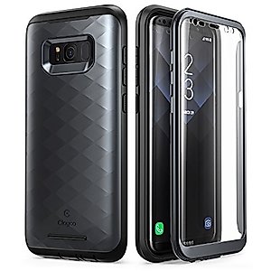 Clayco Galaxy S8+ Plus Case, [Hera Series] Full-Body Rugged Case with Built-in Screen Protector for Samsung Galaxy S8+ Plus (2017 Release) (Black)