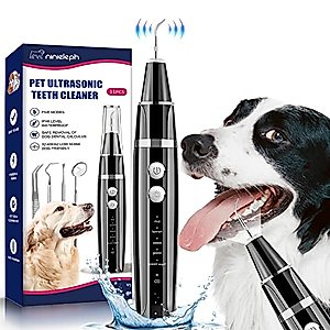 Ninieleph Teeth Cleaner for Dogs, Dog Teeth Cleaning, Dog Ultrasonic Tartar Remover, Keep Dog Teeth Health. (Black)