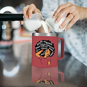 WFSJRED Sorority Gifts Sisterhood 12 oz Insulated Mug for Coffee Mug with Leak-Resistant closeable hot lid for hot Drinks with Handle (Sorority 1913)