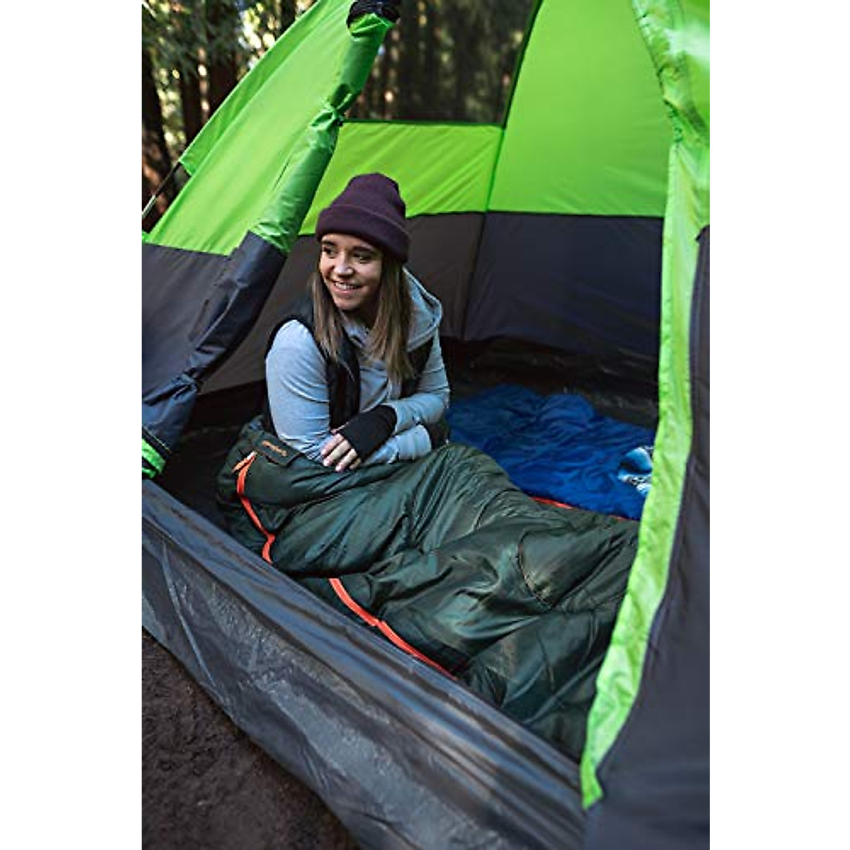 Stansport Scout- 3 Lb - 33 in X 75In Rect. Sleeping Bag - Forest Green