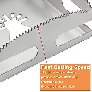 Biaungdo Square Slot Cutter, 2 Pcs Stainless Steel Rectangle Precise Slot Cutter Carving One Step in Place for Plastic Oscillating Multi-Tools Milling Cutter for Drywall/Plastic Metal/Wood(Silver)
