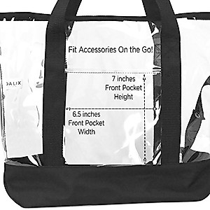 20" Large Clear Tote Bag with Small Pouch