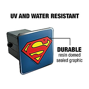 Superman Classic S Shield Logo Tow Trailer Hitch Cover Plug Insert