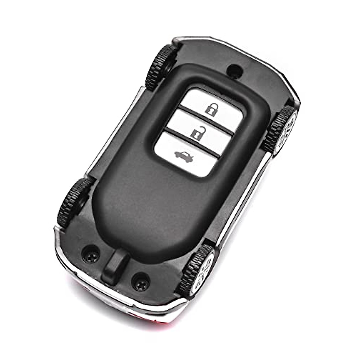 Honda Key Fob Cover - Case Compatible with Accord, Civic, CRV, Pilot, Odyssey, Passport - Smart Remote Key - Light White