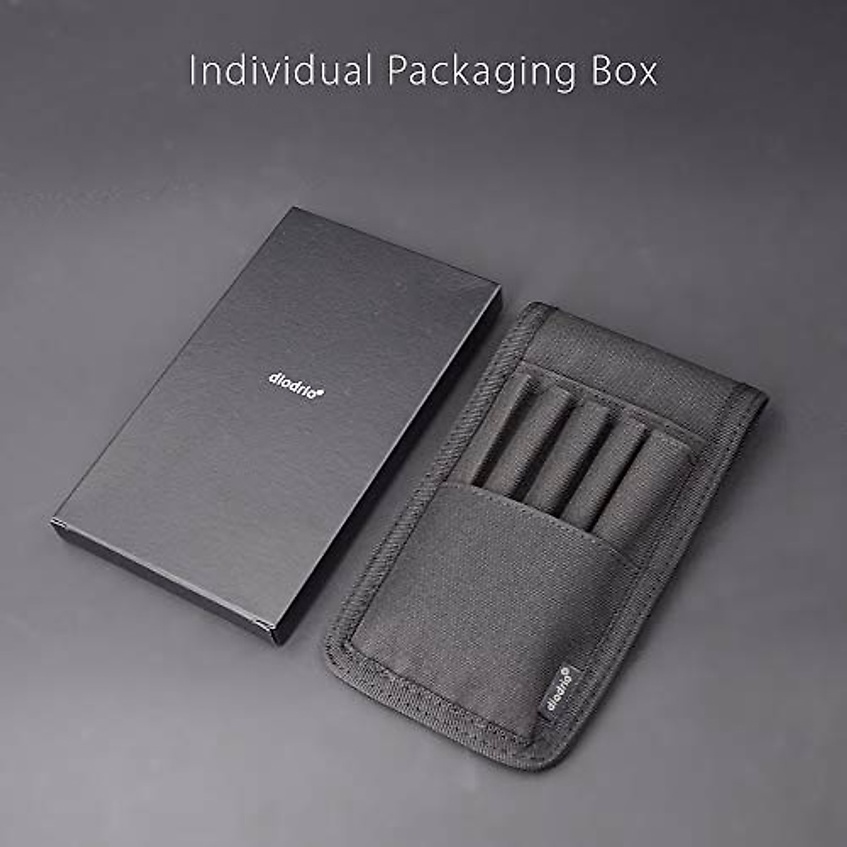 diodrio Belt Pen Holder, Pencil Holder pouch, Pen Sleeve Case Holster for Belt, Hold Multiple pens, Hold 6 Inch Ruler, 4 Pens and a Marker. Made of Durable Fabrics, Detachable, Black.