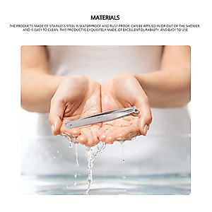 2 Pcs Universal Nose Hair Trimming Tweezers, Stainless Steel Nasal Clippers with Friendly Round Tip for Men & Women for Noses Hair, Brow, Sideburns & Body (Silver)