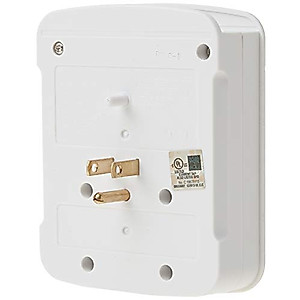 Woods 41079 Surge Protector with 6 Outlets and 2 USB Type A Ports with 1000J of Protection, White