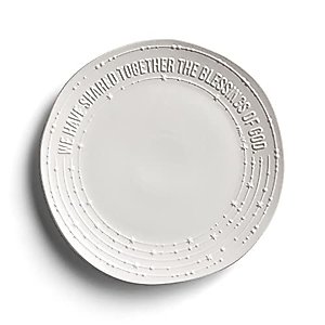 Dayspring - We Have Shared Together the Blessings of God - Inspirational Cermic Platter, White, 12" x 12" (J8284)