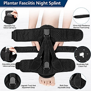 BRYER Plantar Fasciitis Night Splint, adjustable for both men and women Plantar Fasciitis Relief Night Splint, relief brace for Plantar Fasciitis, Achilles Tendonitis and Droopy Feet (Purple)