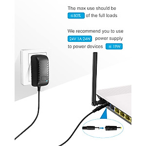 ALITOVE 24V 1A Power Supply Adapter DC 24 Volt 24W 1000mA 800mA 650mA 500A Power Converter Transformer with 5.5x2.5 5.5x2.1 5.5x3.0 5.5x1.7 4.8x1.7 4.0x1.7 3.5x1.35 3.0x1.1 2.5x0.7 6.3x3.0 10 Tips