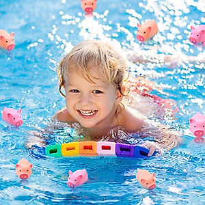 100 Pieces Mini Rubber Bath Pig Float Pigs Mini Rubber Pigs Bulk Rubber Piggy Bath Toys for Pig Themed Baby Shower Birthday Party Favors, Nude Color, Pink (Nude Color, Pink, Pig)