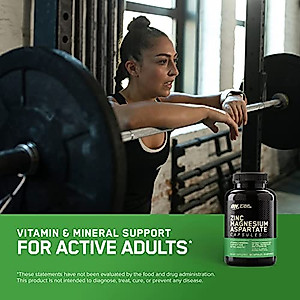 OPTIMUM NUTRITION ZMA Muscle Recovery and Endurance Supplement for Men and Women, Zinc and Magnesium Supplement, 90 Count