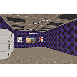 96 Pack Absorb the echo Acoustic Foam Panel Wedge Studio Soundproofing Wall Tiles Purple/black 12" X 12" X 1"