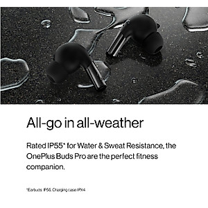 OnePlus Buds Pro True Wireless Earbuds White, Smart Active Noise Cancelling, Wireless Charging Case Included, , Dual Connection, 38 Hour Playtime, Fast Charging, Water Resistant, Glossy White