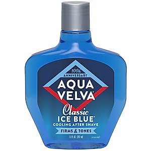 Aqua Velva After Shave, Classic Ice Blue, Soothes, Cools, and Refreshes Skin, 7 Ounce