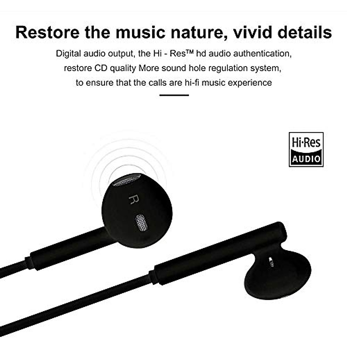 Earphones with Microphone Noise Isolating Stereo 3.5mm Jack in-Ear Earphones Universal Compatible with 6s/6 Plus/SE and Android Smartphones, MP3