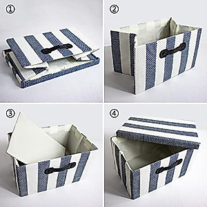 UNILPWAY Houndstooth Black and White,Storage Bins,Foldable Storage Box Organizer With Handle For Home, Closet (14.96 inch *13.38 inch *6.3 inch)…