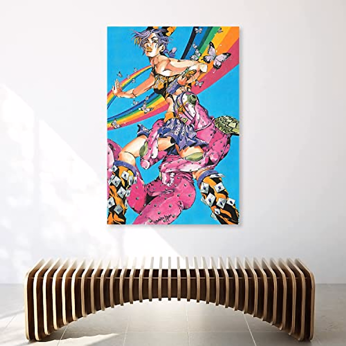 KGARB Jjba Poster JoJos Bizarre Adventure Poster Jolyne Cujoh Canvas Wall Art Print Picture for Office Room Decor Gift 16" x 24" Unframed