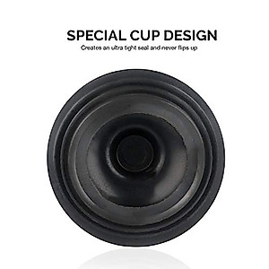 RIDGID 59787 Model K-3 Toilet Auger & NEIKO 60166A Toilet Plunger with Patented All-Angle Design, Heavy-Duty Toilet Bowl Plunger with Aluminum Handle, Bathroom Necessity, Black, 1-Pack