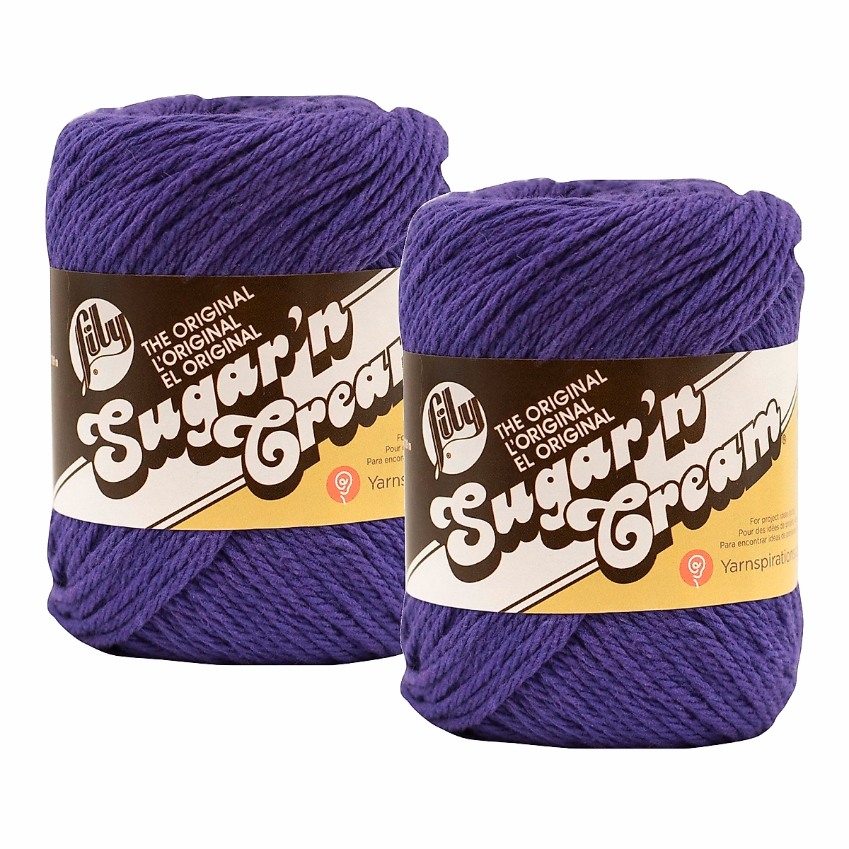 Bulk Buy: Lily Sugar 'n Cream 100% Cotton Yarn (2-Pack) (Grape #0071)2