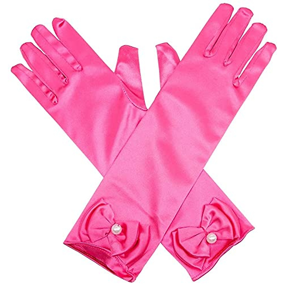 BIRLON Princess Dress Up Costume Accessories Elsa Set For Princess Cosplay Gloves Tiara Wand and Fancy Long Cape(6 Pieces) (pink)