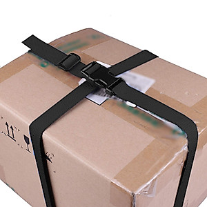 MAGARROW 40" Strap Buckle Packing Straps Adjustable 1-Inch Belt (1" Wide - 40" Long, Black (4 PCS))