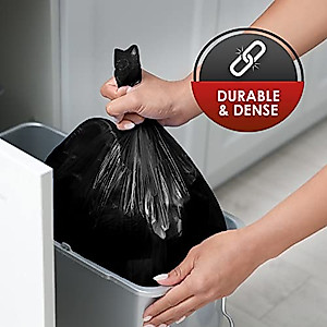PAMI Large 33-Gallon Trash Bags, Black [60-Pack] - Strong Garbage Bags For Home, Office, Lawn, Commercial, Industrial & Janitorial Use- 33”x40” Trash Can Liners For Kitchen, Bathroom & Outdoor Bins