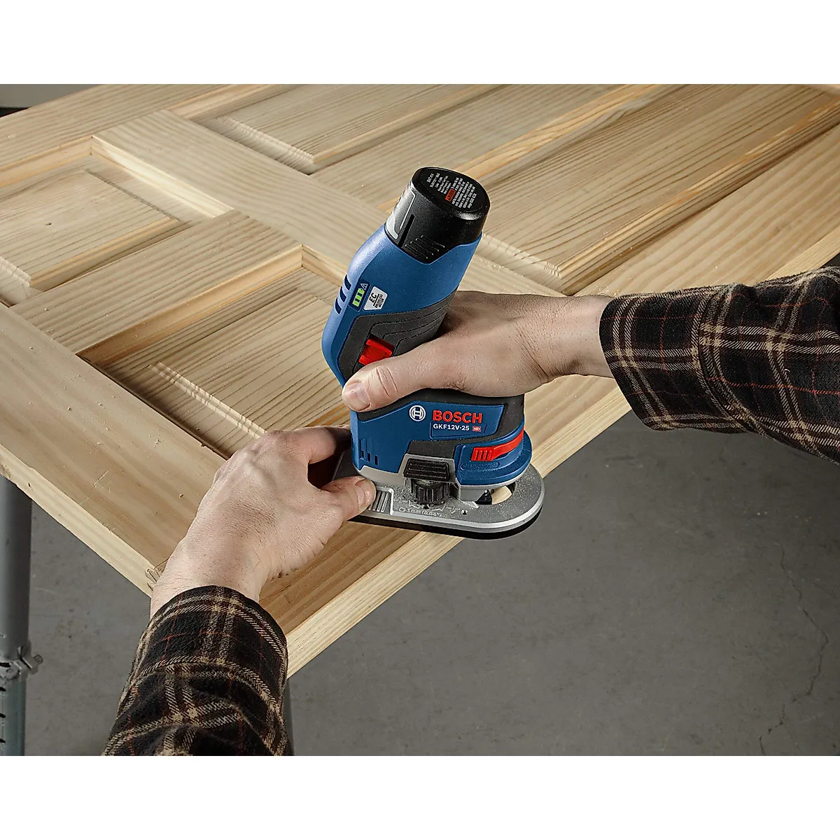 Bosch 12V Max Palm Edge, 13000 RPM EC Brushless Motor, Bare Tool Router with Cordless Convenience, Depth-Adjustment System (Renewed)