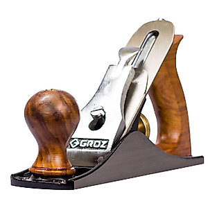 Groz 39701 SP/4 Smoothing Plane #4 50mm Cutter 260mm Length, Adjustable Hand Planer