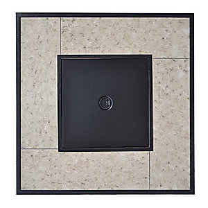 Summerville 30" Propane Gas Fire Pit Table with Cover 50,000 BTU Square Fire Bowl Steel,Intellective Control Outdoor Fire Table for Balcony/Garden/Patio/Courtyard