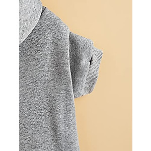 QWINEE Basic Dog Hoodie, Dog Warm Jacket, Cat Apparel, Dog Shirt, Dog Clothes for Puppy Kitten Small Medium Dogs Cats Light Grey X-Large
