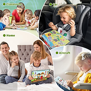 Adonafy Preschool Toddler Learning Toys for 3 4 5 6 Year Olds, Montessori Toys Busy Book with 18 Themes, Kids Learning Resources Education Toys, Sensory Toys for Autistic Children, Boys & Girls Gift