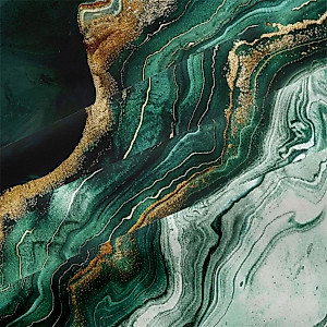 CCoutueChen Olive Green Marble Comforter Set Queen Size Abstract Gold Marble Bedding Sets Contemporary Comforter Modern Marble Bed Set 3Pcs Soft Fluffy Lightweight Comforter (Girls Women Adult)