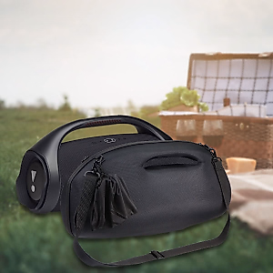 co2CREA Hard Travel case Replacement for JBL Boombox 2 Boombox 3 Waterproof Portable Bluetooth Speaker (All Black Case for Boombox 2 Speaker)