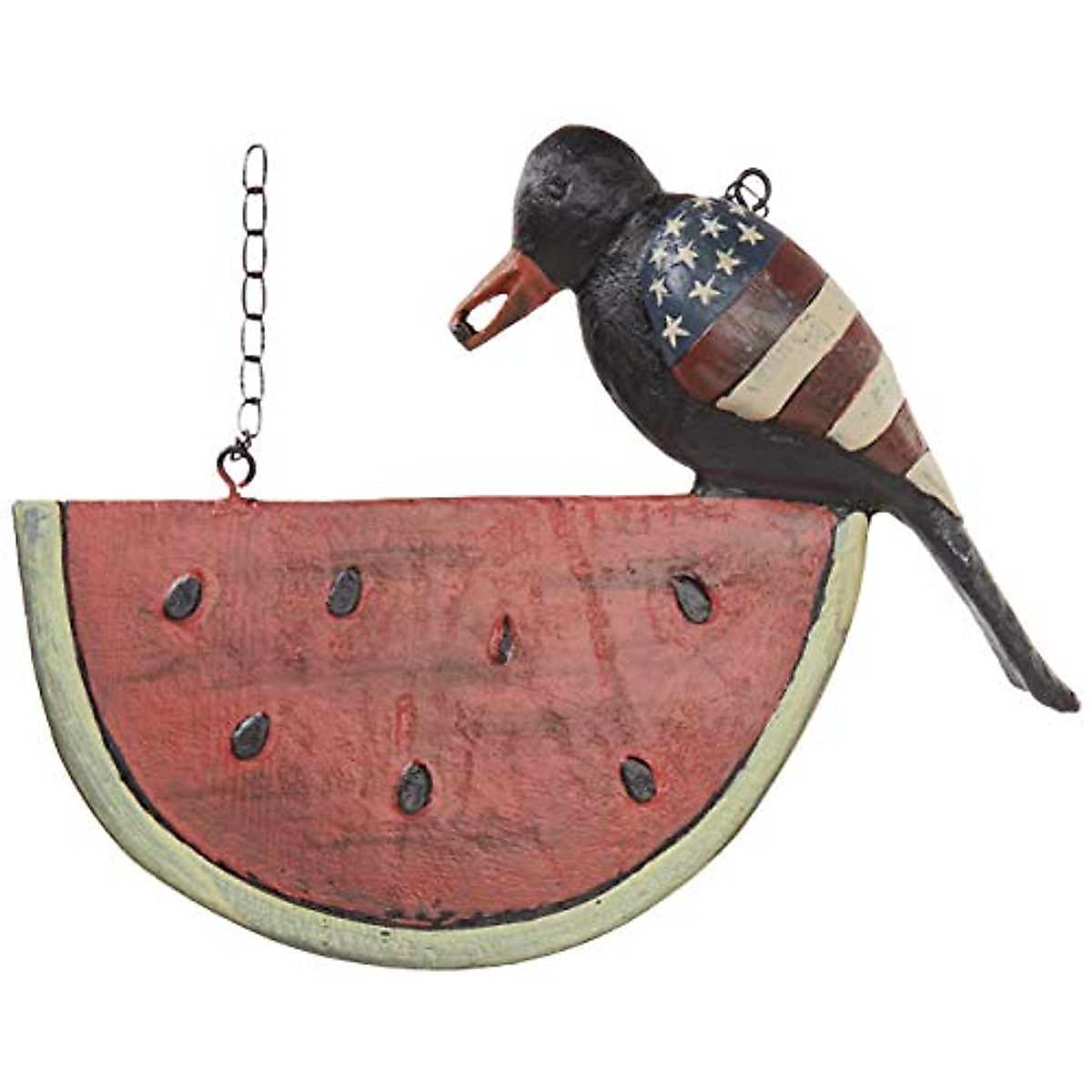 K&K Interiors 13625A Black Americana Crow on Watermelon Arrow Replacement, 7H, Red