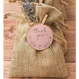 Pink Forest Thank You Sticker , Wedding Souvenirs Seal Lable , 500pcs Romantic Pink Bronzing Sticker for Greeting Cards, Flower Bouquets , Mailers Bag