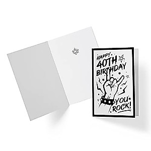 40th Birthday Card for Him Her - 40th Anniversary Card for Dad Mom - 40 Years Old Birthday Card for Brother Sister Friend - Happy 40th Birthday Card for Men Women | Karto – You Rock