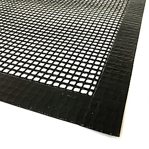 Bluedrop PTFE Open Mesh Crispy Baking Mats Quick Oven Liners Dehydrator Sheets Non Stick Perforated Toaster Meshes Pack of 2