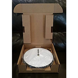 Navy & Gold Large Wall Clock | Ultra Quiet Quartz Mechanism | Hand Made in USA Beautiful Crisp Lasting Color | Comes in 8 Sizes | 18-Inch