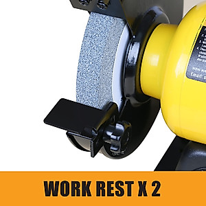 Woodskil 2.8Amp 1/2HP 6-Inch High-Speed Bench Grinder, CSA Listed, Table Grinder for sharpening