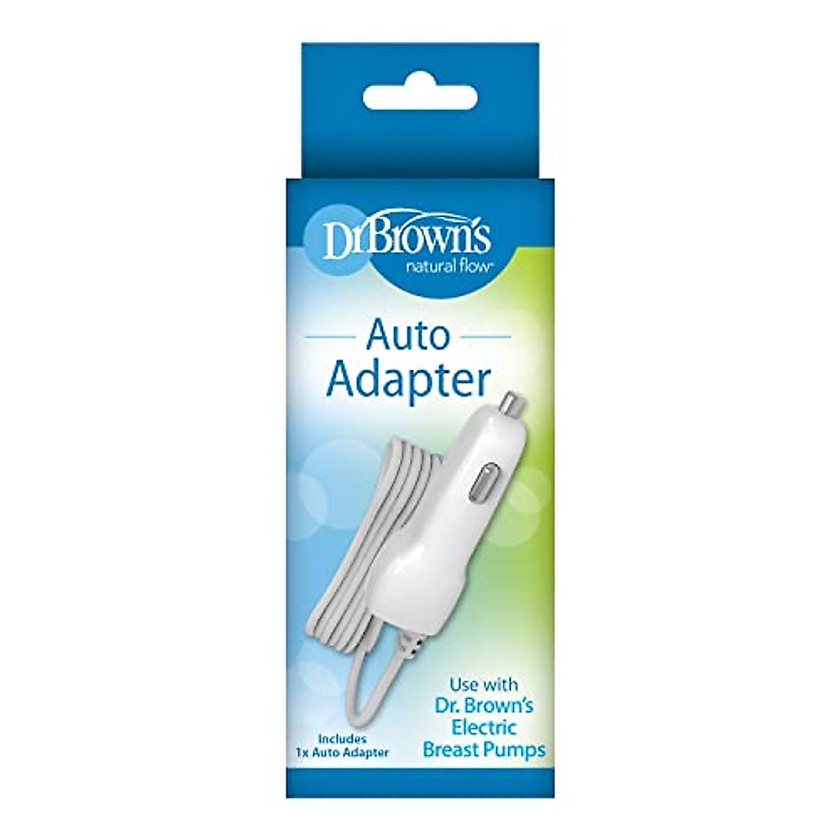 Dr. Brown's Auto Adapter for Electric Breast Pump , off-white , 6 foot long