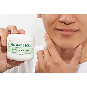 Mario Badescu Peppermint Shaving Cream for Women and Men - Lightweight Shave Cream Formula Infused with Cooling Peppermint - Protects Skin from Irritation and Redness, 8 Oz