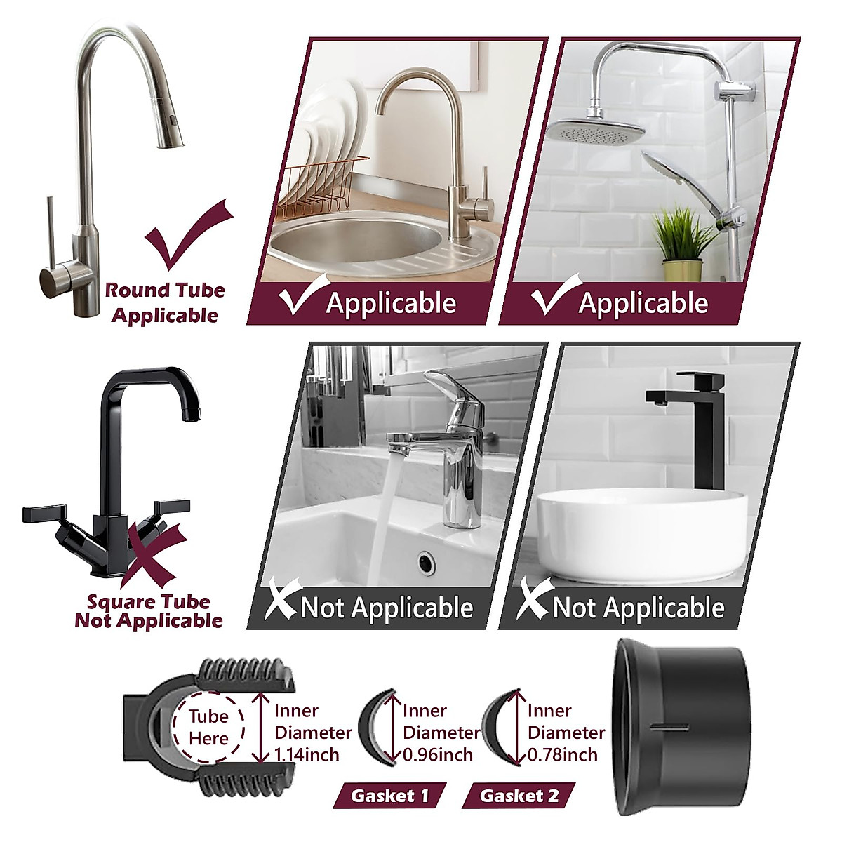 LACEEZEN Kitchen Sink Faucet Organizer with Drain Tray & Towel Rack, Rustproof Sponge Holder for Kitchen Sink, Sink Caddy Holder for Scrub Daddy, Scrubbers, Soap - For dia 0.78-1.14in Round Pipe, Left