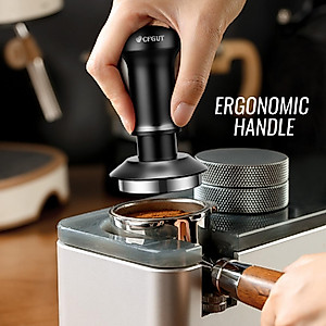 53mm Espresso Tamper - Dual Calibrated Spring Loaded Coffee Tamper - Premium Stainless Steel Base - Espresso Press Tamper for Barista Home Coffee Espresso Machine