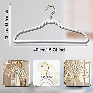 Clear Clothes Hangers 16", 20 Pack Plastic Coat Hanger for Adult Closet, Durable Bling Ganchos de Ropa with Swivel Hook, Notched Shoulders & Ultra-Thin Space Saving Laundry Hanger for Dress Suits