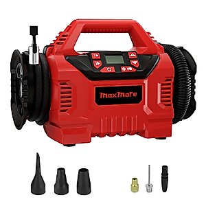 Cordless Tire Inflator for Milwaukee 18V Battery, 160 PSI High Pressure Portable Air Compressor with Digital Gauge, Auto Shut Off, LED Light For Balls, Tires, Swim Toys (Tool Only)