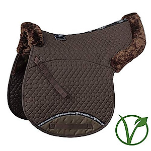 Rhinegold Unisex's 454-C-BRN/BRN Luxe Fur Numnah, Brown/Brown, Cob